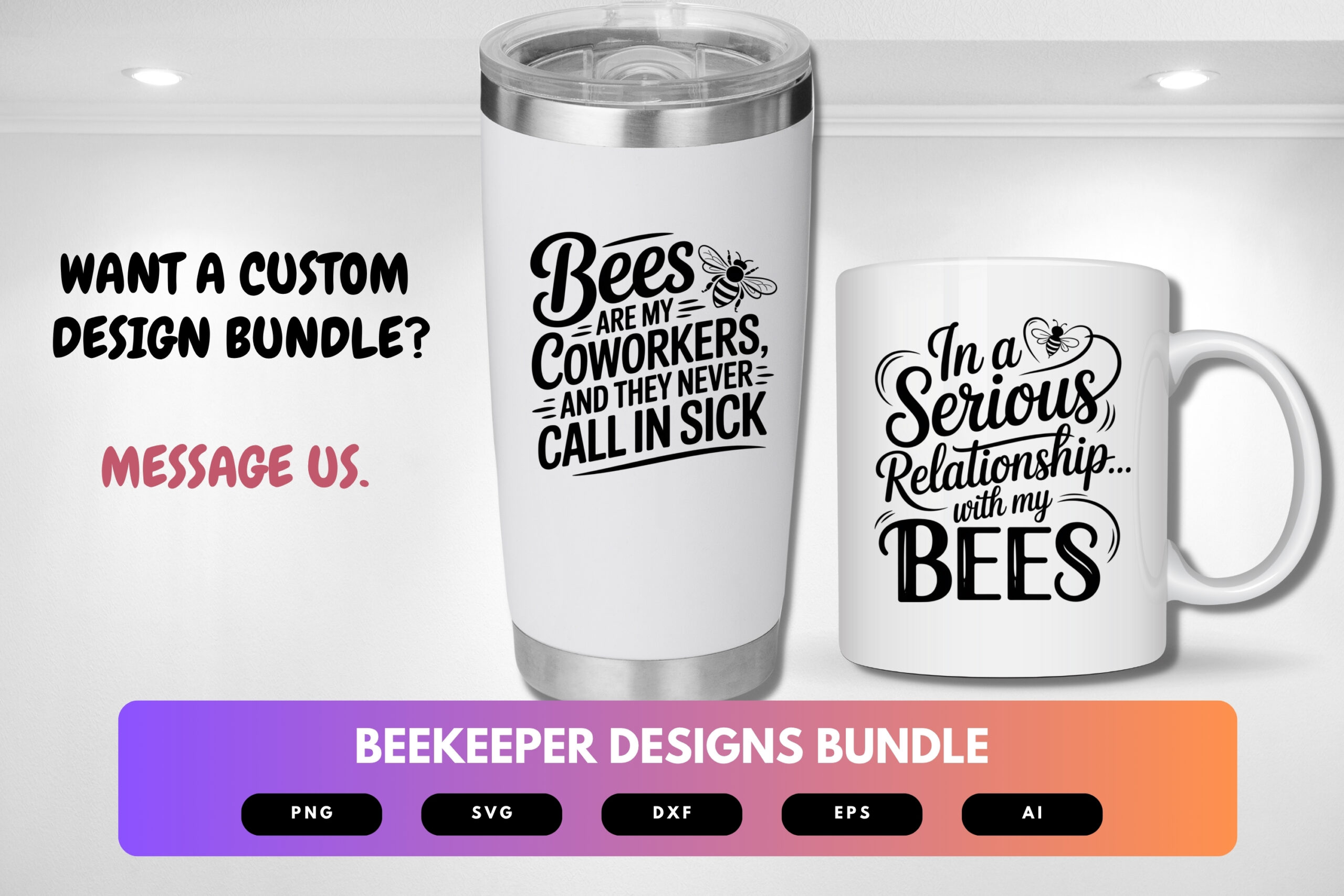 Beekeeper SVG Bundle | Bee Lover Clipart, Honeycomb Silhouette Cut ...