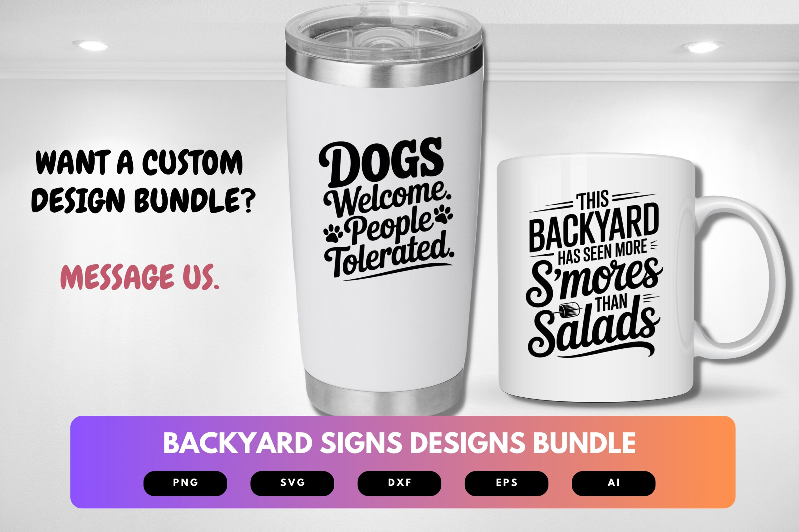 Backyard Signs SVG Bundle | Outdoor Quote Cut Files for Cricut, Garden ...