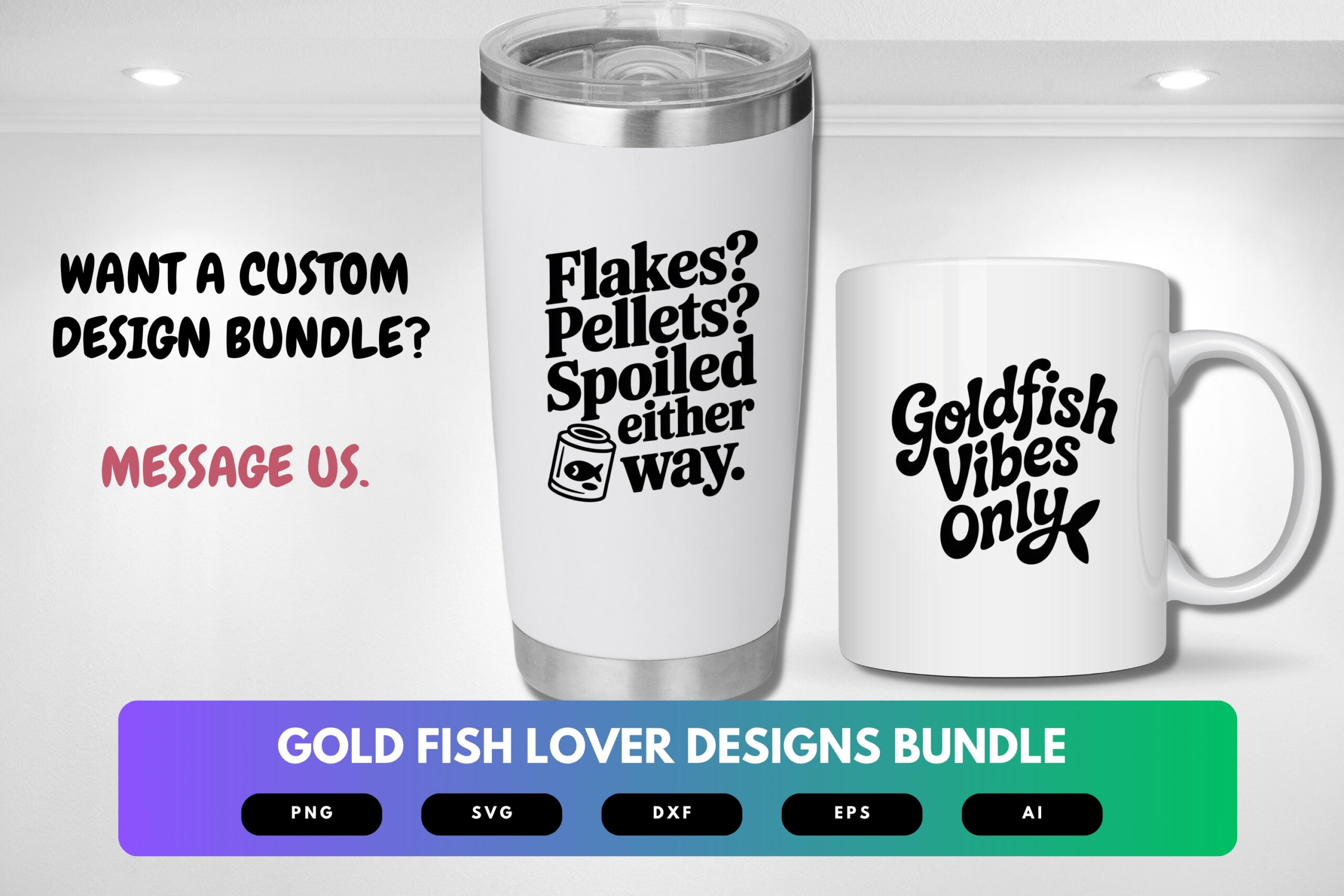 Gold Fish Lover SVG Bundle | Aquarium , Pet Fish Cut Files for Cricut ...