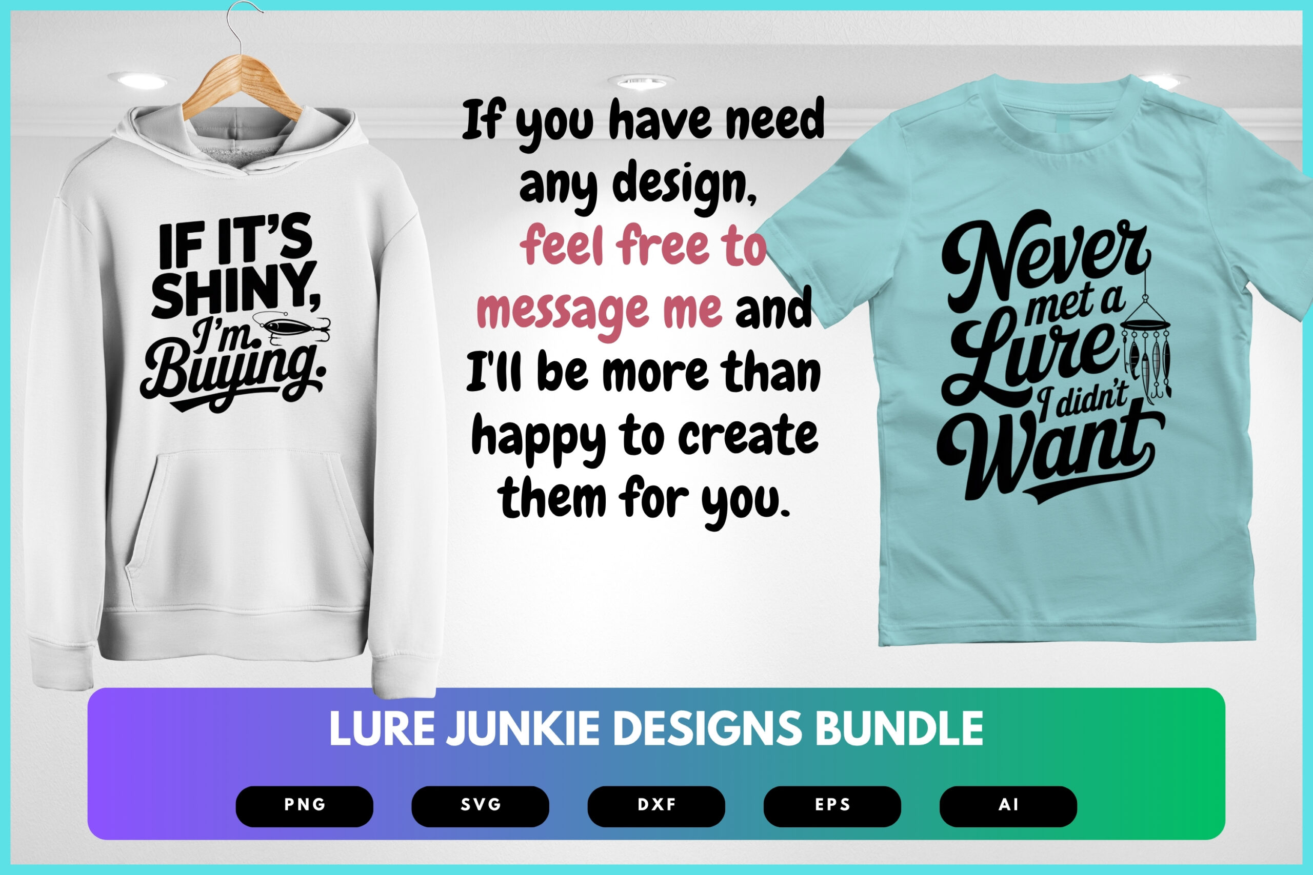Lure Junkie SVG Bundle | Fishing Lure Addict , Tackle Humor Cut Files ...