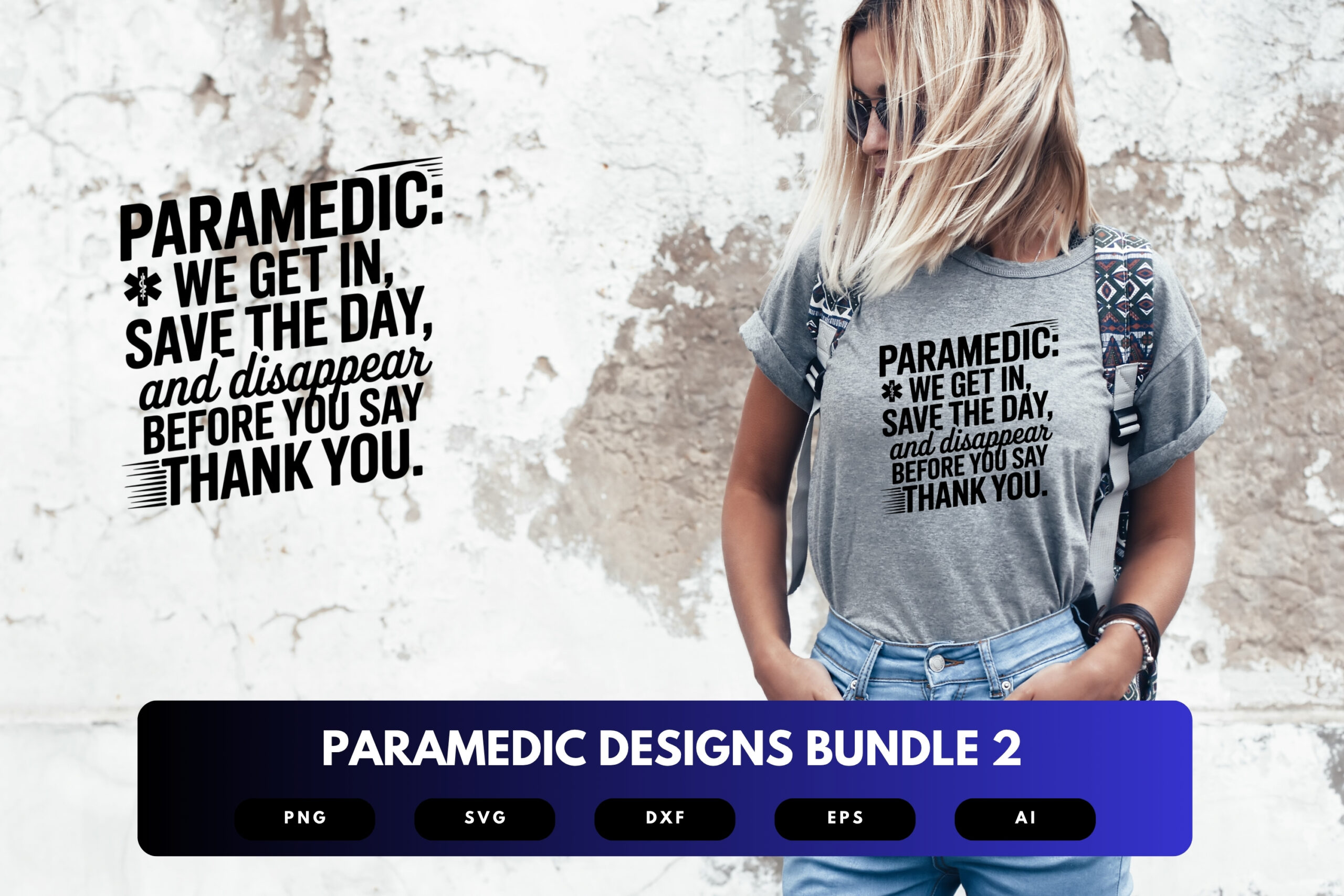Paramedic SVG Bundle | EMT Clipart, First Responder Silhouette Cut ...