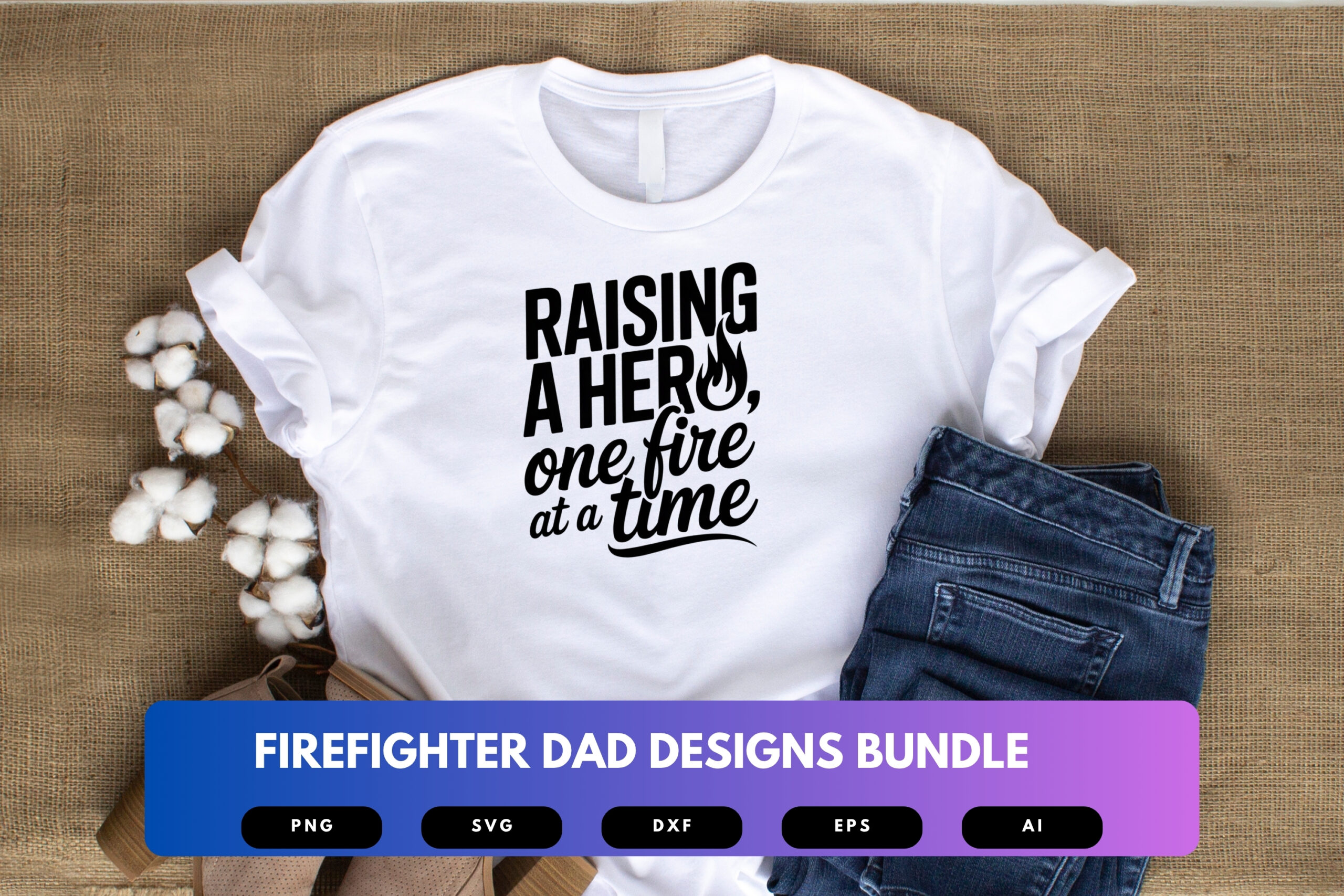 Firefighter Dad SVG Bundle | Hero Dad Quotes, Fire Department Cut Files ...