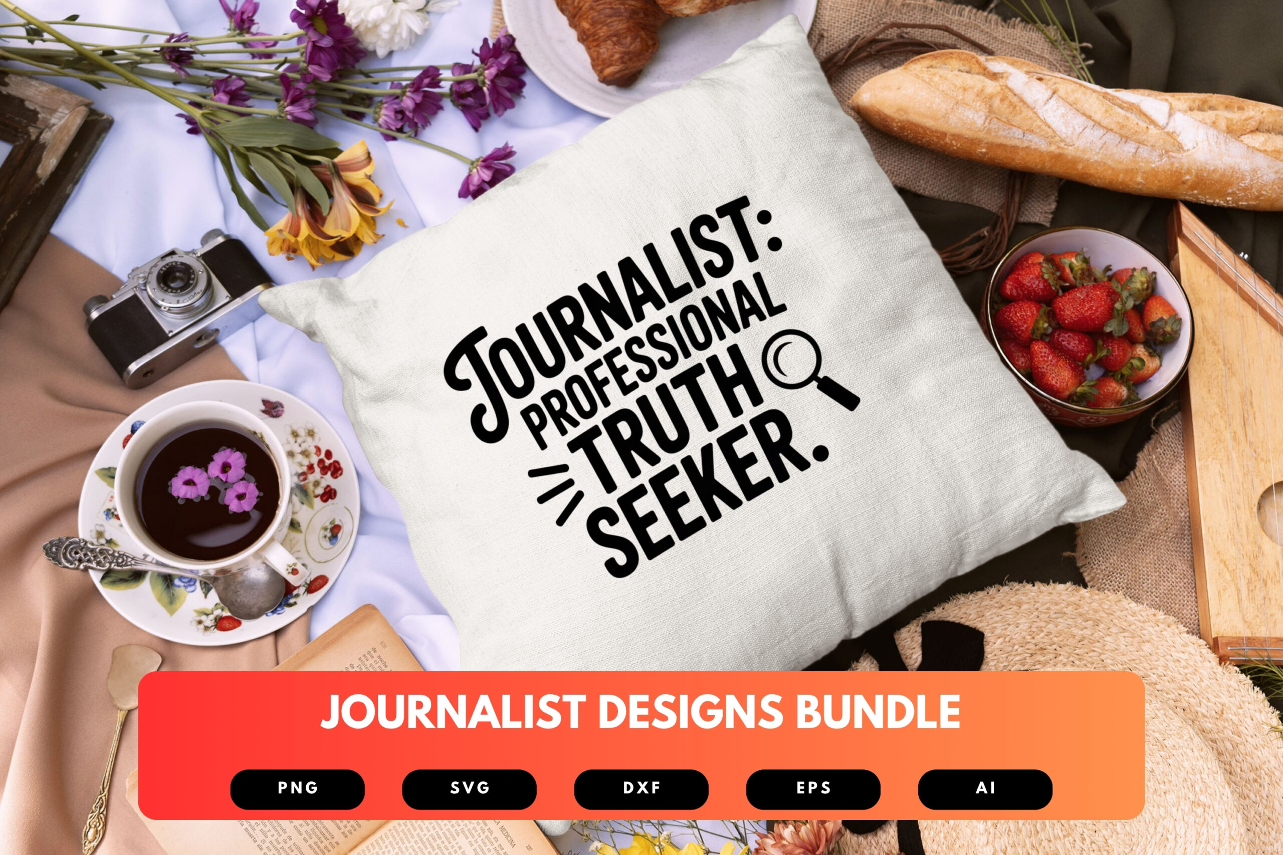 Journalist SVG Bundle | News Reporter Clipart, Media Quote Cut Files ...